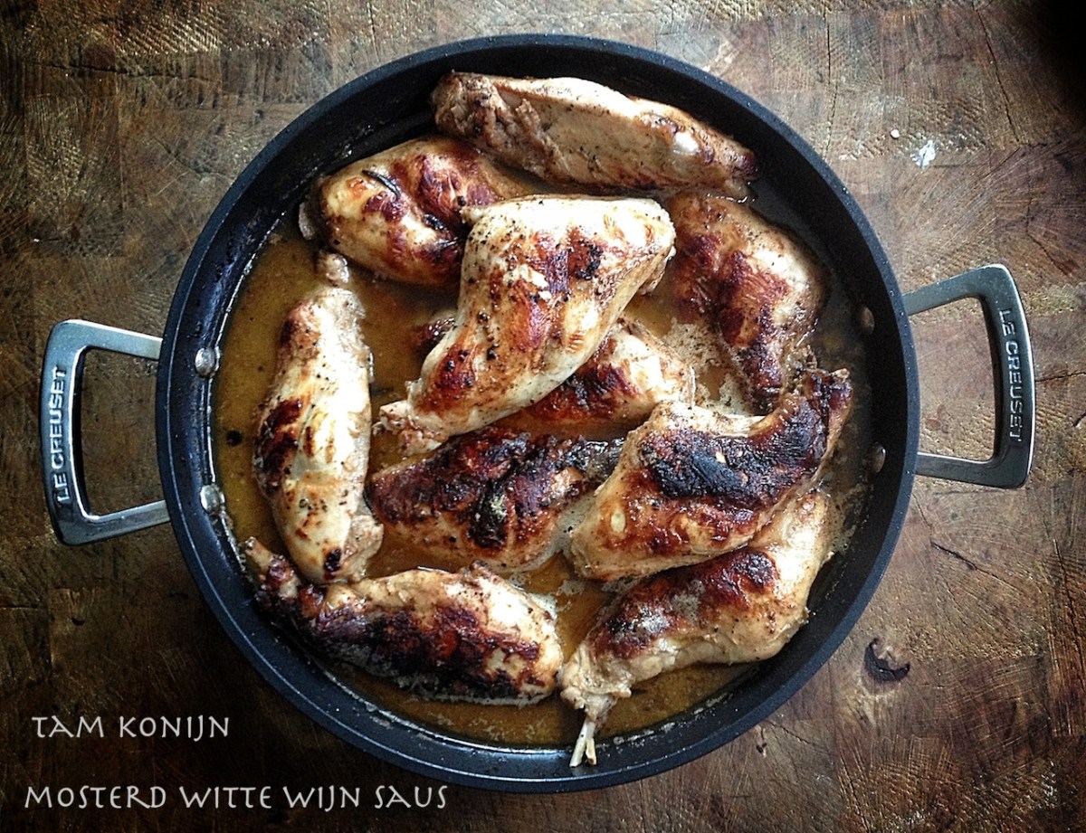 Tam Konijn in mosterd & witte wijn